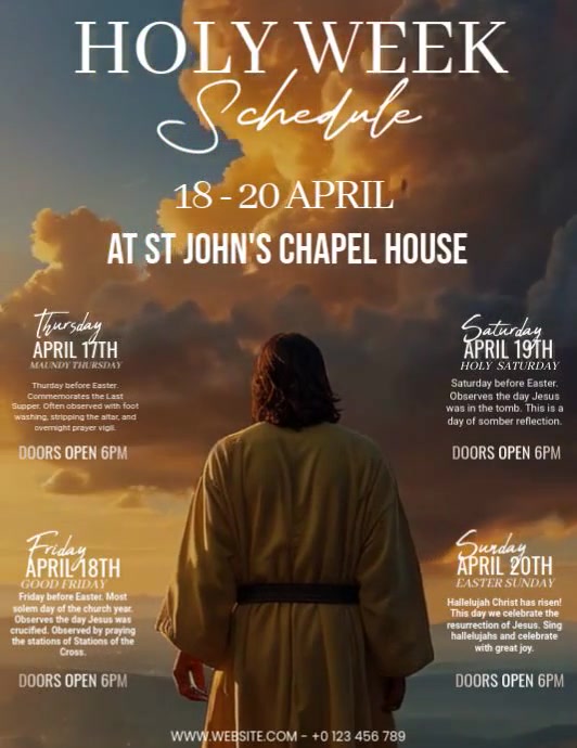 Copy of Holy Week Schedule Ads | PosterMyWall