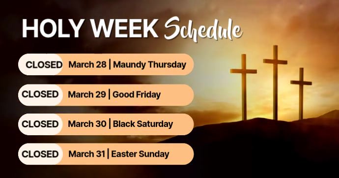 Holy Week Schedule Template | PosterMyWall