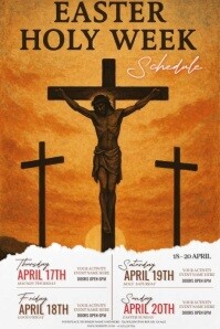 easter resurrection holy week Schedule template | PosterMyWall