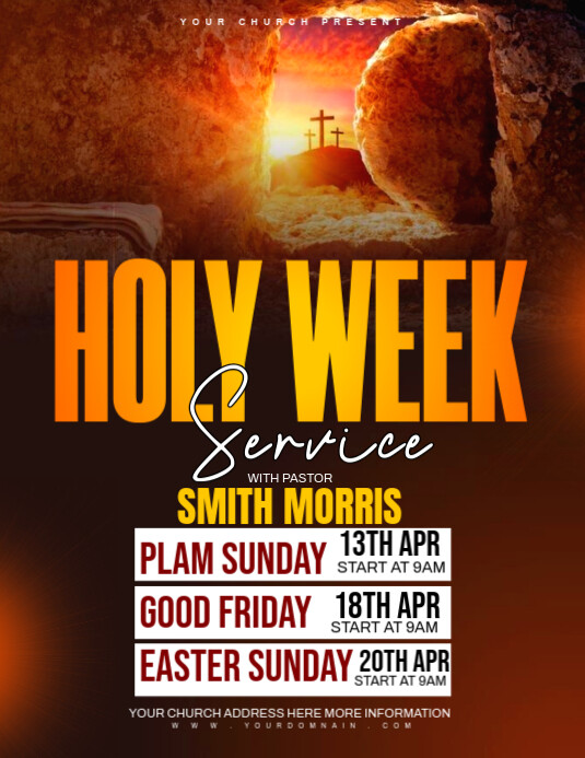Copy of Holy week service | PosterMyWall