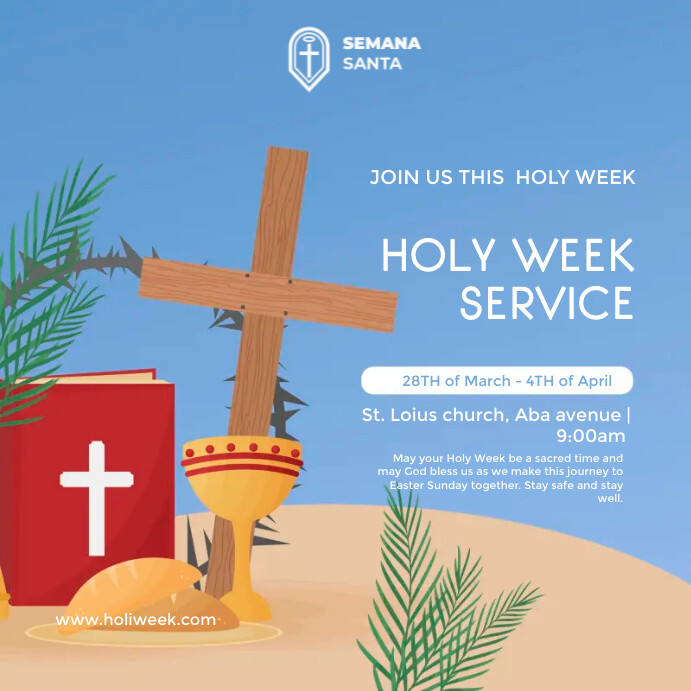 Copy of holy week service | PosterMyWall
