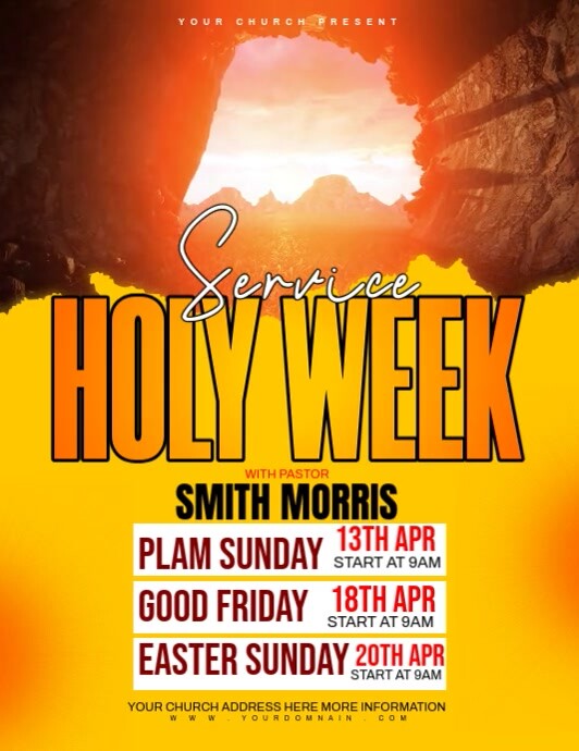 Copy of Holy week service | PosterMyWall