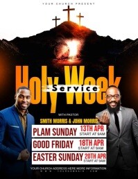 Holy week service Template | PosterMyWall