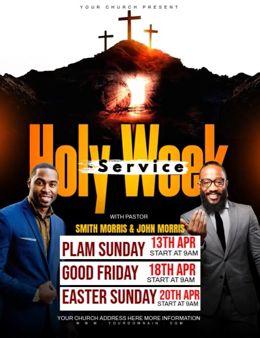Copy of Holy week service | PosterMyWall
