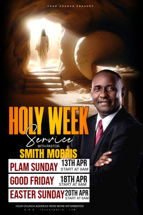 Holy week service Template | PosterMyWall