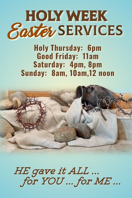 Holy Week Services Template | PosterMyWall