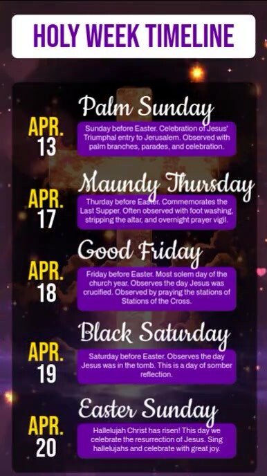 Copy of Holy Week Timeline | PosterMyWall