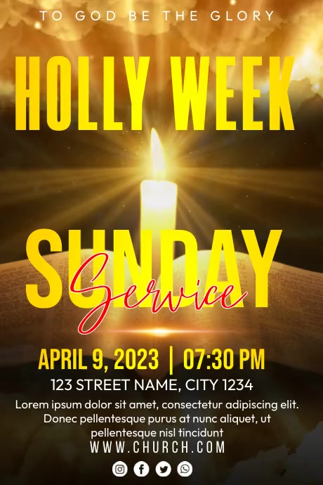 Copy of Holy Week Video Ads | PosterMyWall