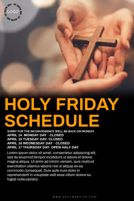 HOLYFRIDAY POSTER.E Template | PosterMyWall
