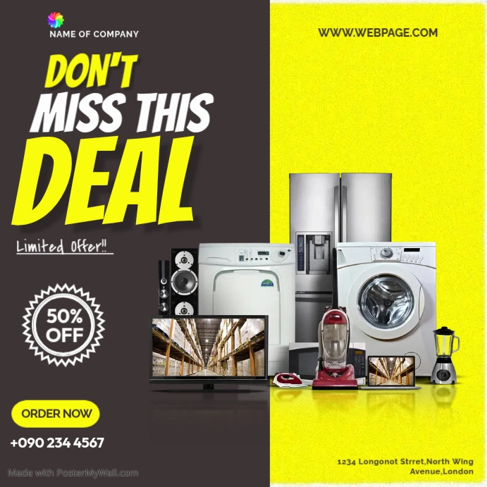 HOME APPLIANCES FLYER Template | PosterMyWall