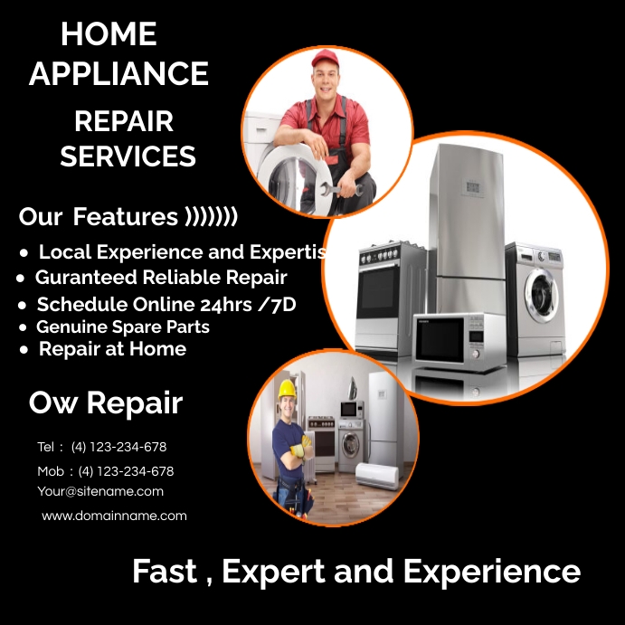 Copy of home appliances repair flyer , Appliance-medi | PosterMyWall