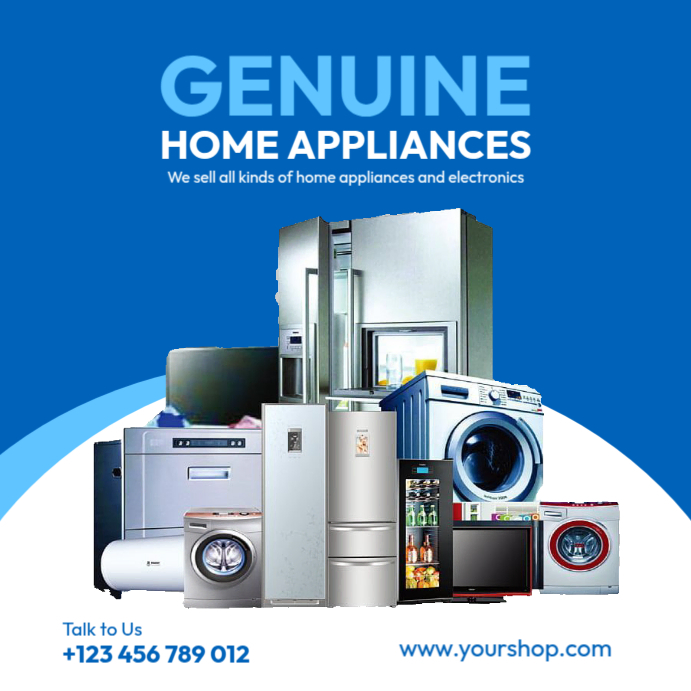 Home appliances shop ad Template | PosterMyWall