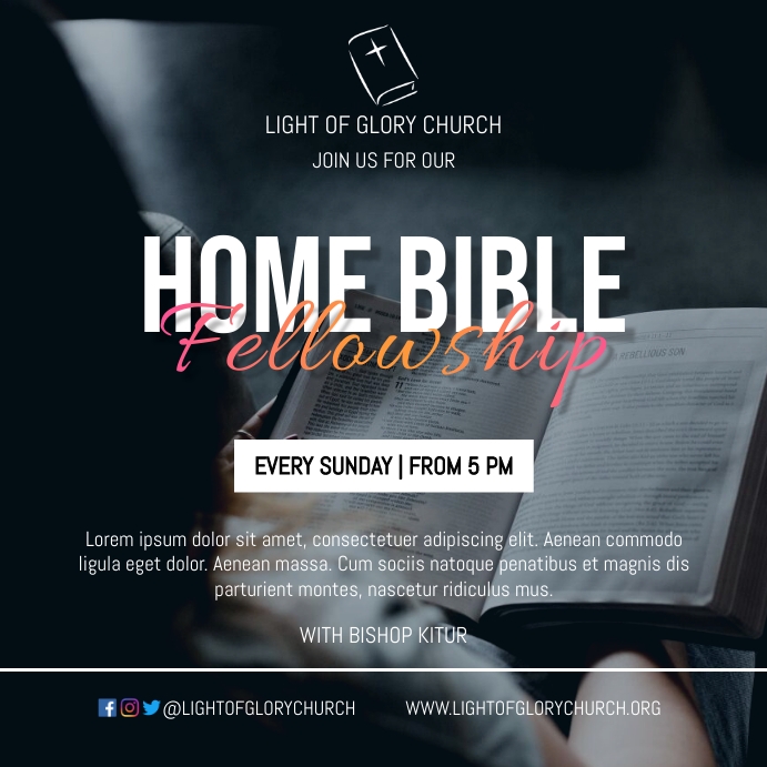 Copy of HOME BIBLE FELLOWSHIP POSTER | PosterMyWall