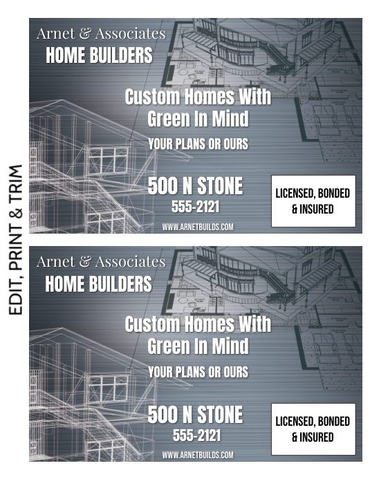 HOME BUILDER Template | PosterMyWall