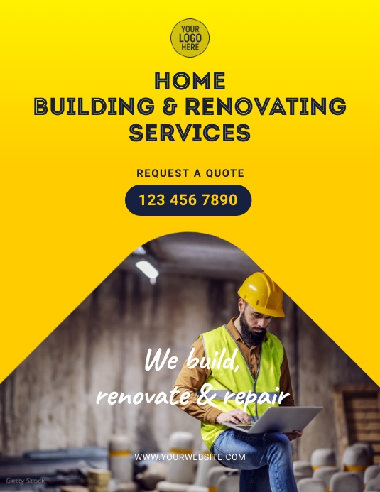 Home Building & Renovating Flyer Template | PosterMyWall