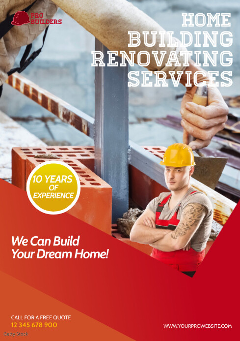Home Building & Renovating Service Flyer | PosterMyWall