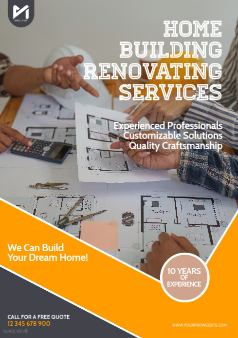 Home Building & Renovating Services Flyer Ad Template | PosterMyWall