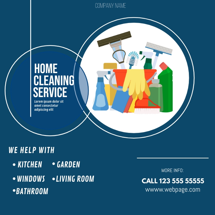 HOME CLEANING SERVICES POSTER Template | PosterMyWall