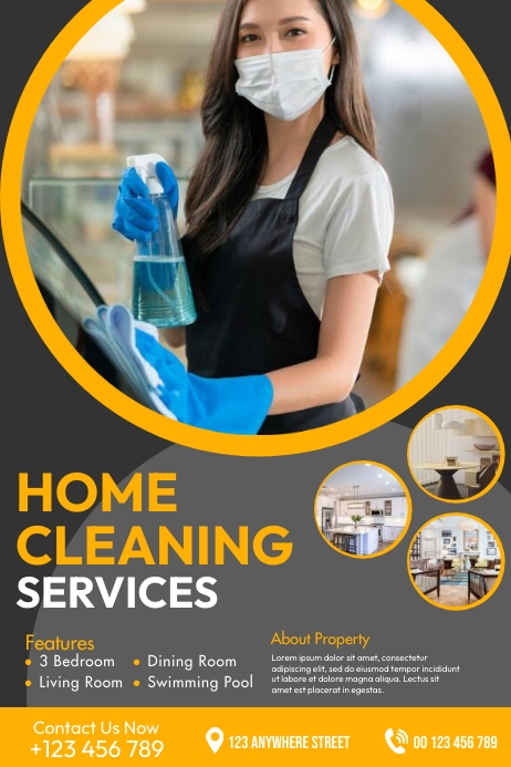 HOME CLEANING SERVICES.E Template | PosterMyWall