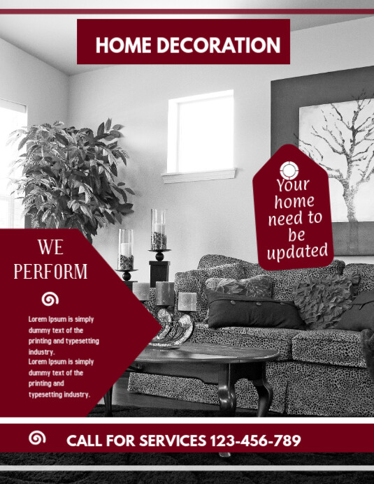 home decoration flyer,small business flyer Template | PosterMyWall