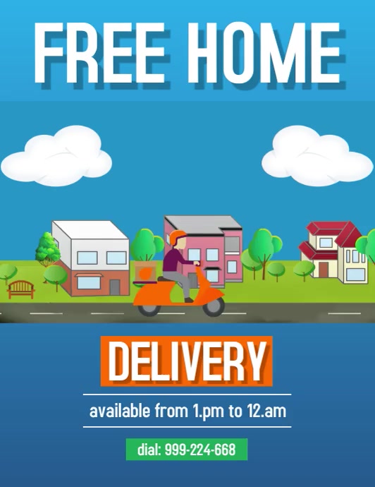 Home Delivery flyer Template | PosterMyWall