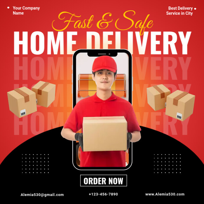 Home Delivery Services Template | PosterMyWall