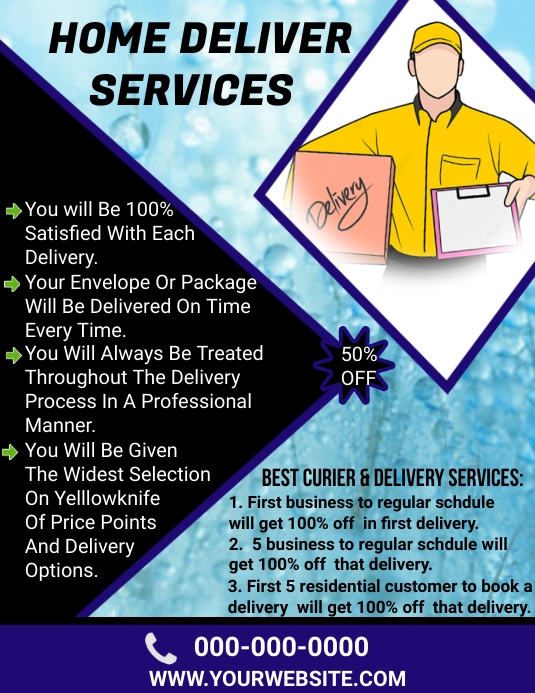 Home Delivery Services flyer Template | PosterMyWall