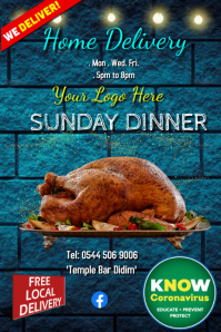 Menu Home delivery Takeaway Template | PosterMyWall