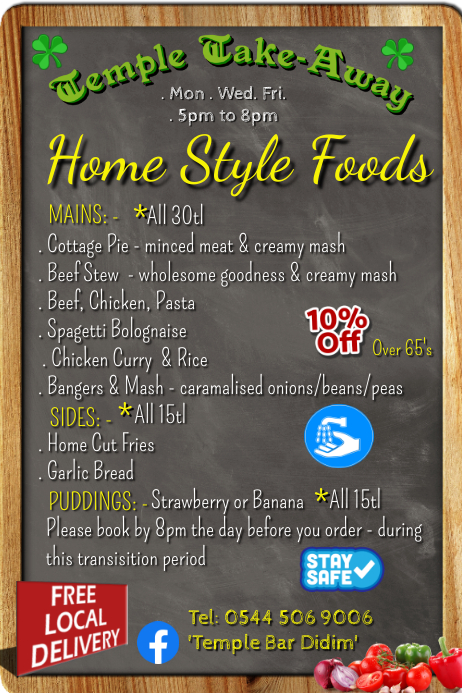 Home Delivery Take-Away Template | PosterMyWall