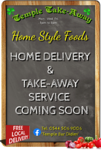 Take-Away Home Delivery Template | PosterMyWall