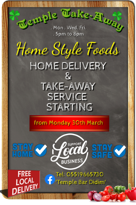 Home Delivery Take-Away Template | PosterMyWall