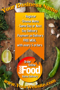 Menu Home delivery Takeaway Template | PosterMyWall