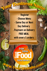 Take-Away - Home delivery Menu Template | PosterMyWall