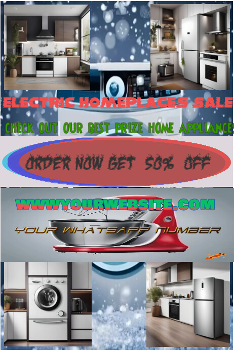 Copy of home electric appliances poster | PosterMyWall