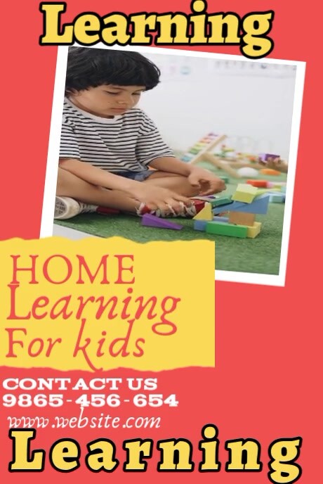 Home learning for kids flyer Template | PosterMyWall