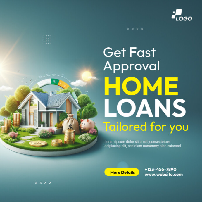 Home Loan Ad Template | PosterMyWall