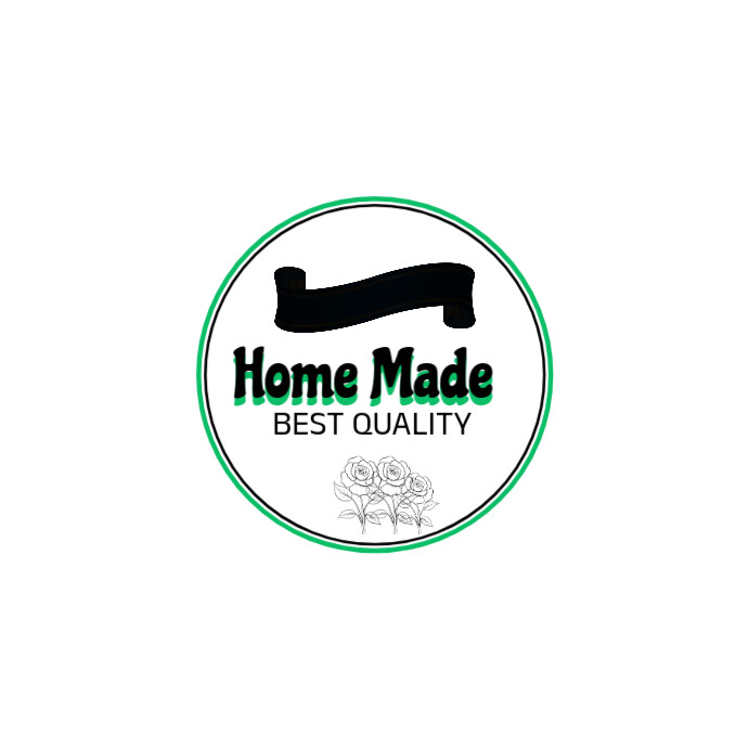Copy of home made sticker blue green square template | PosterMyWall