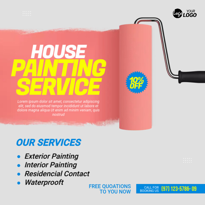 Home Painting Service Ad Template | PosterMyWall