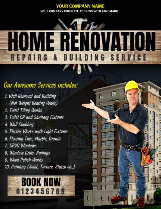 Copy of home renovation, repair, makeover, paint, | PosterMyWall