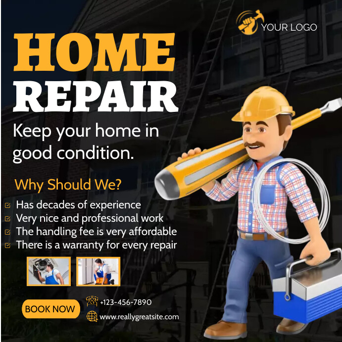 Copy of Home Repair Service | PosterMyWall