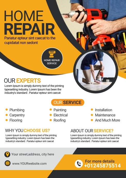 Copy of HOME REPAIR SERVICE FLYER | PosterMyWall