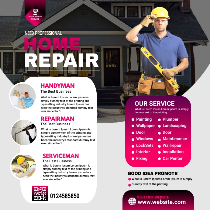 HOME REPAIR SERVICE FLYER Template | PosterMyWall