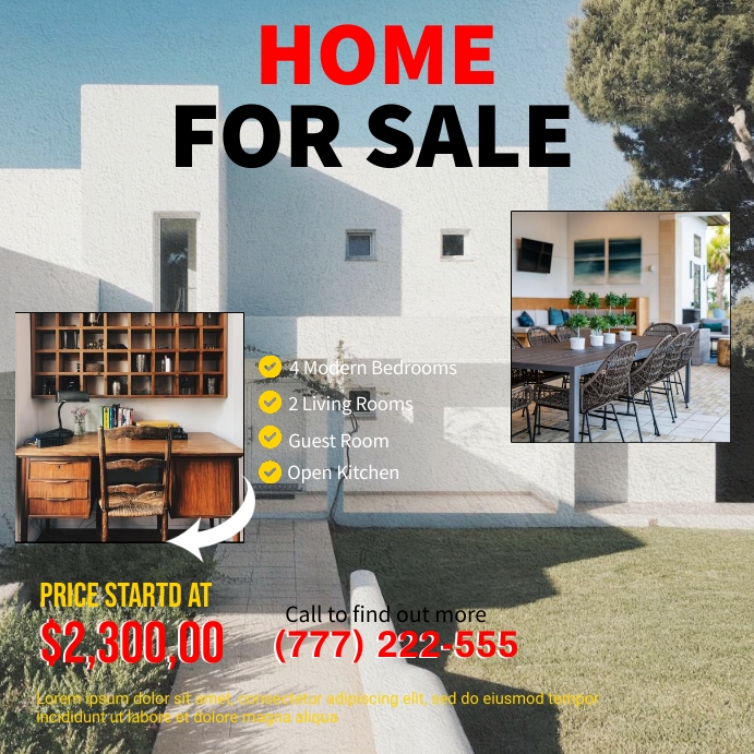 Home Sale Template | PosterMyWall