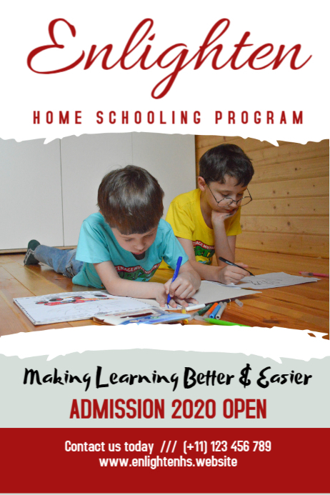 Home Schooling Poster Template | PosterMyWall