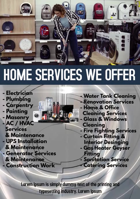 Copy of Home Service | PosterMyWall