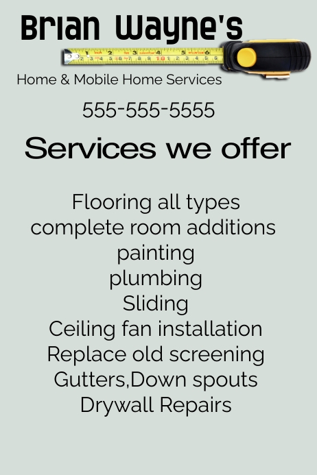Copy of home services | PosterMyWall