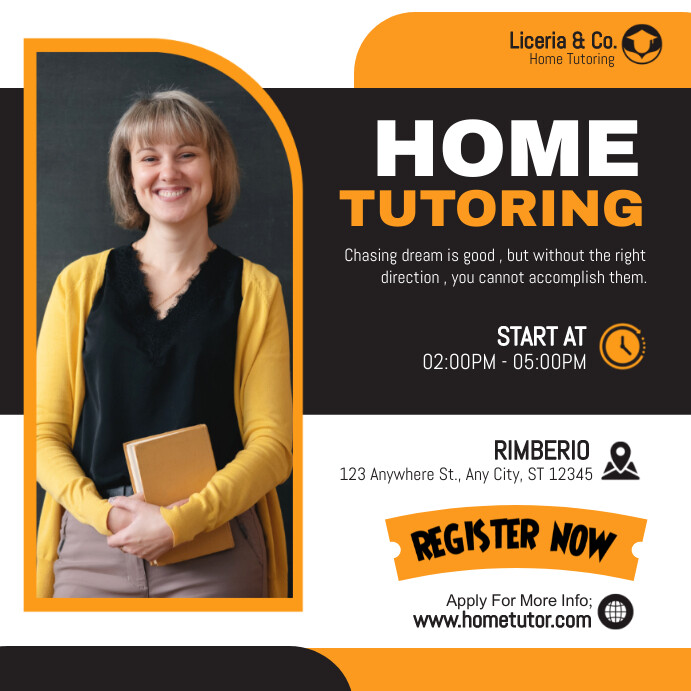 Modèle Home tuition poster | PosterMyWall