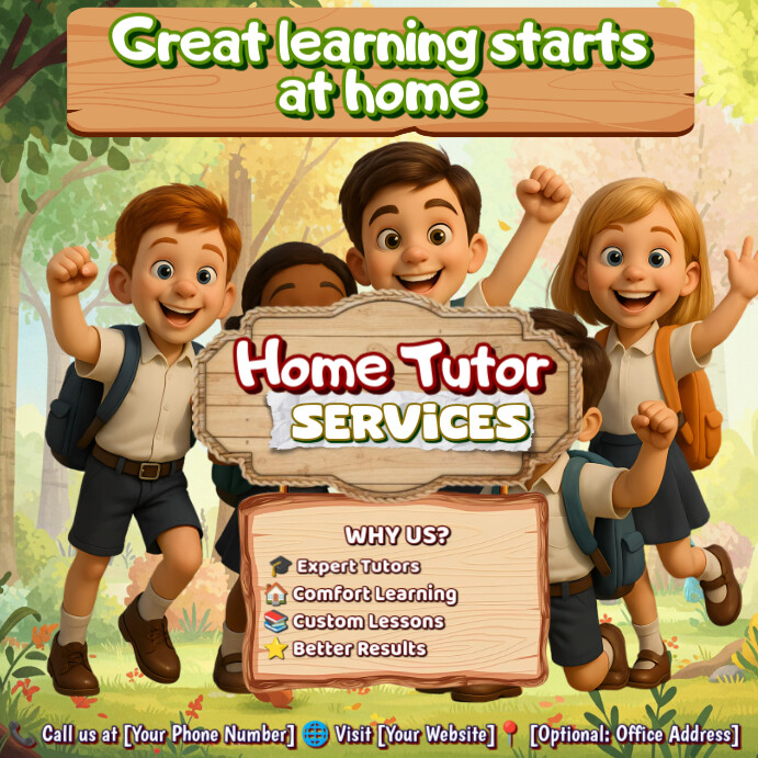 Copy of Home Tutor Services | PosterMyWall
