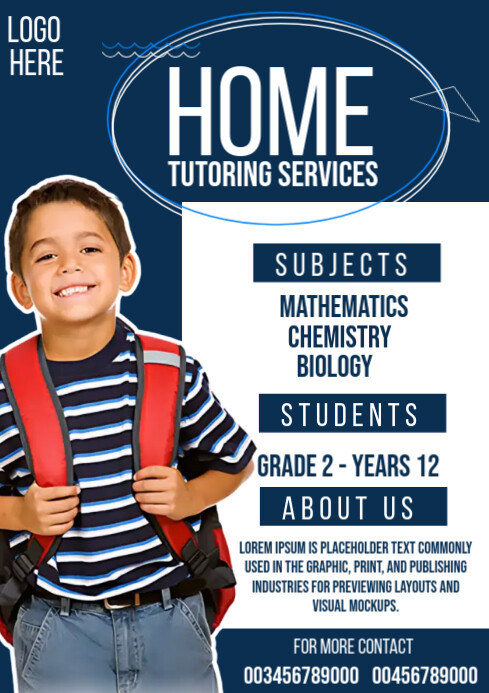 Home tutoring Template | PosterMyWall