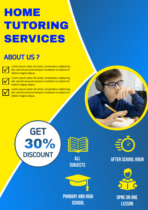Home tutoring Template | PosterMyWall